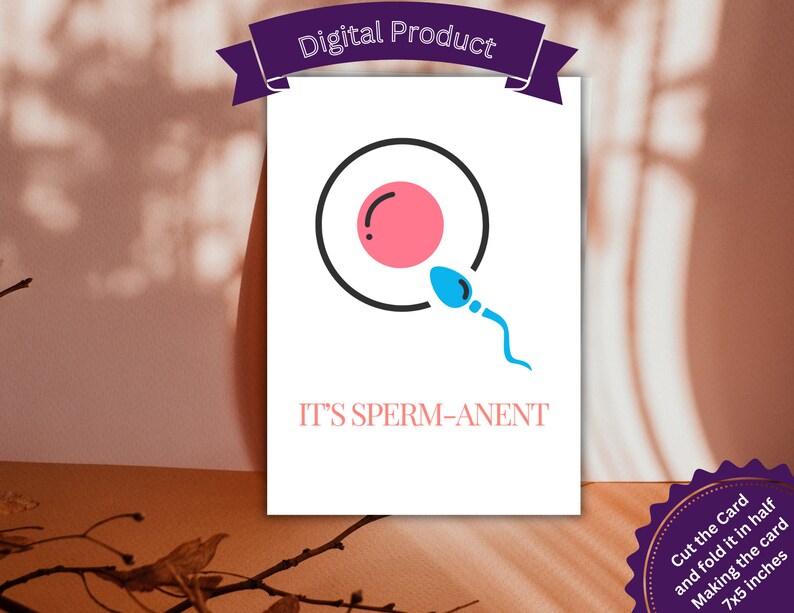 Printable Thank You Card, It's Sperm-anet, Spermanet, Sperm Donor, New Family, New Dad, Card for ...