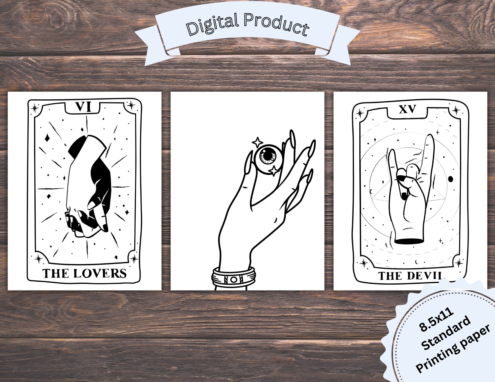 Printable Coloring Pages Occult Hands, Coloring Book, Unique Coloring ...