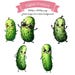 20 Pickle Characters Clipart PNG Watercolor Pickles Clip Art Painting ...