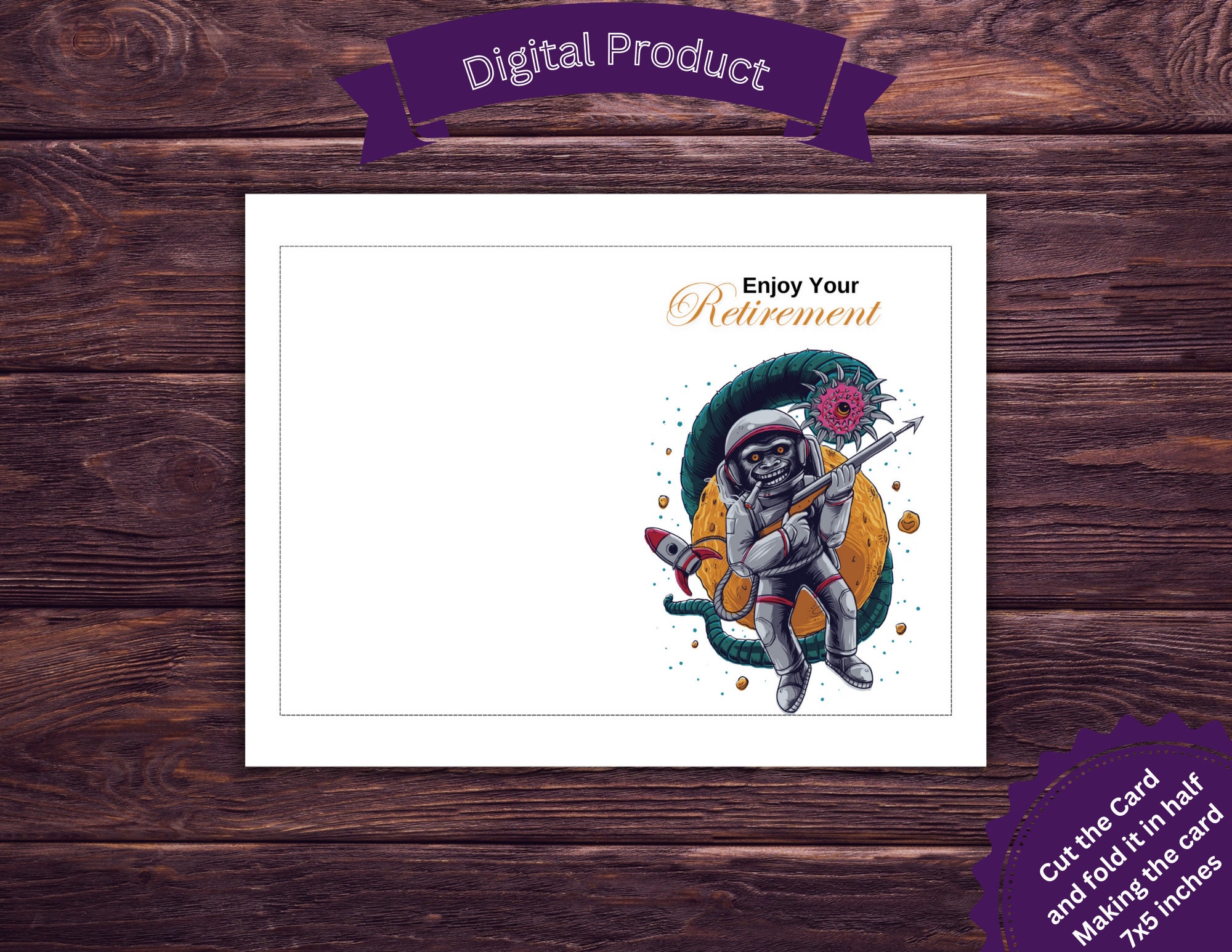 Printable Retirement Card, Congratulations Enjoy Your Retirement ...