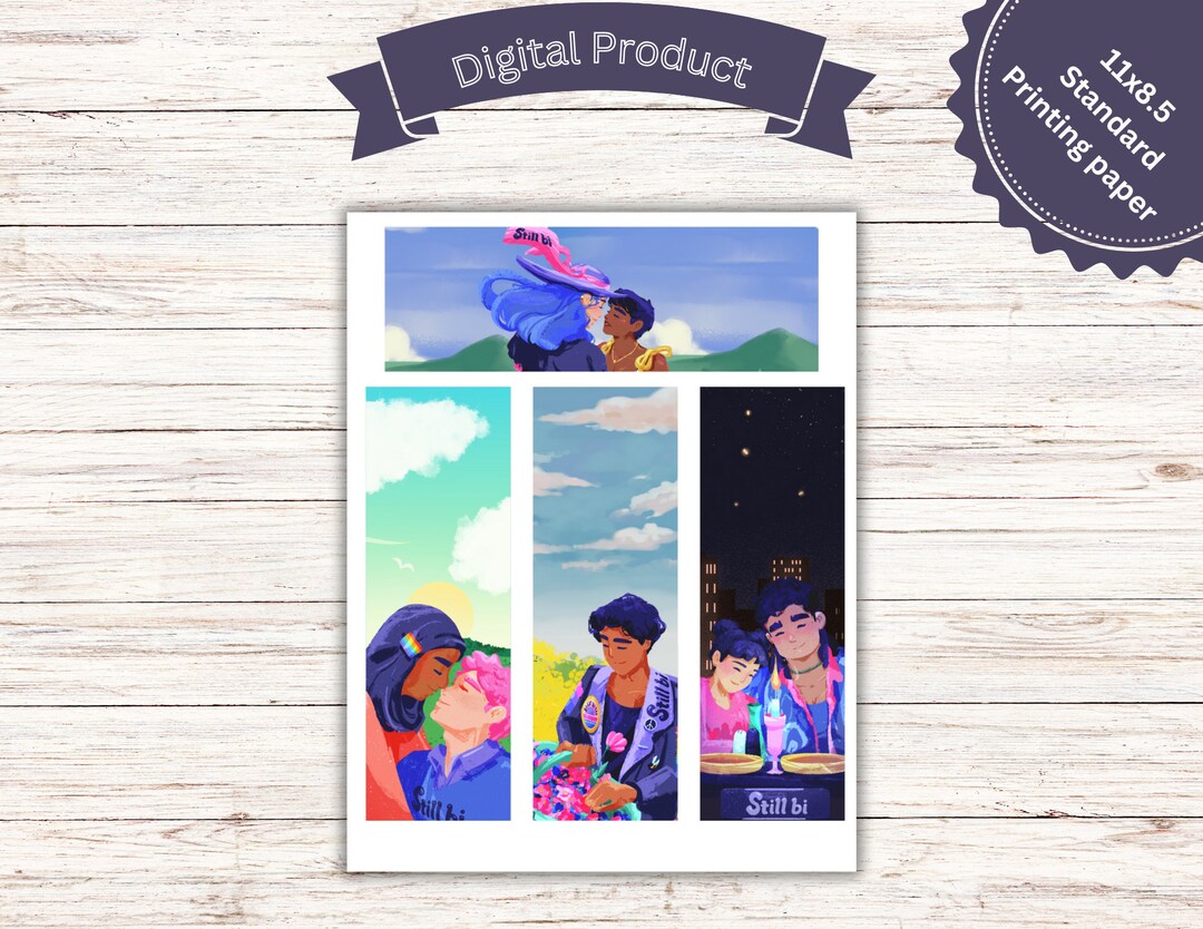 16 Printable Still Bi Bookmarks, Bisexual Bookmarks, LGBTQ Bookmarks ...