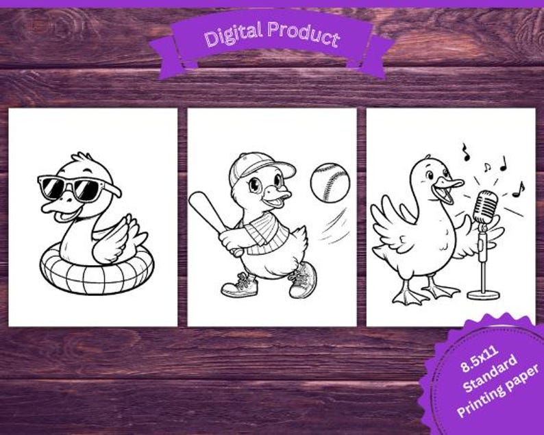 25 Printable Kids Coloring Pages of Silly Gooses, Ducks Pages for Kids ...