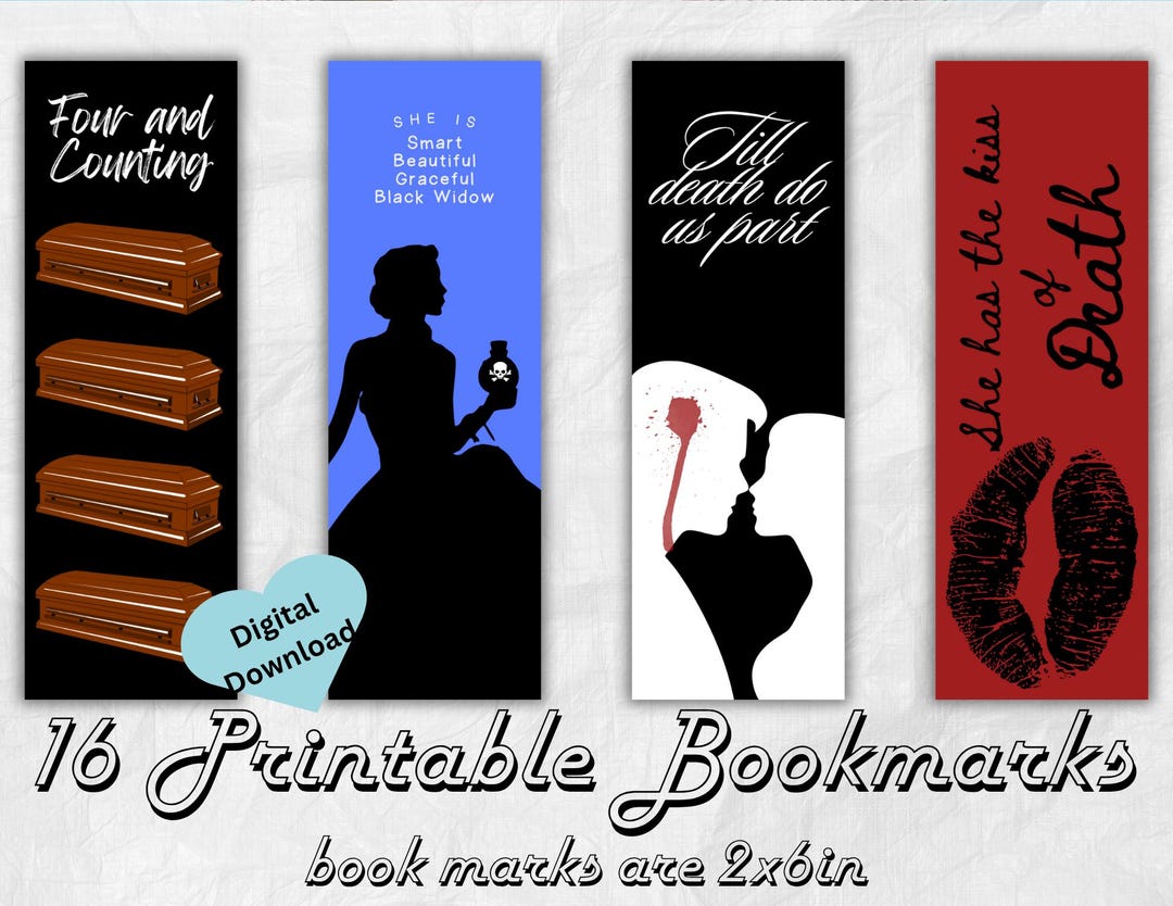 True Crime Bookmarks: DIY Printable Crime Book Lover Gift or Murder ...