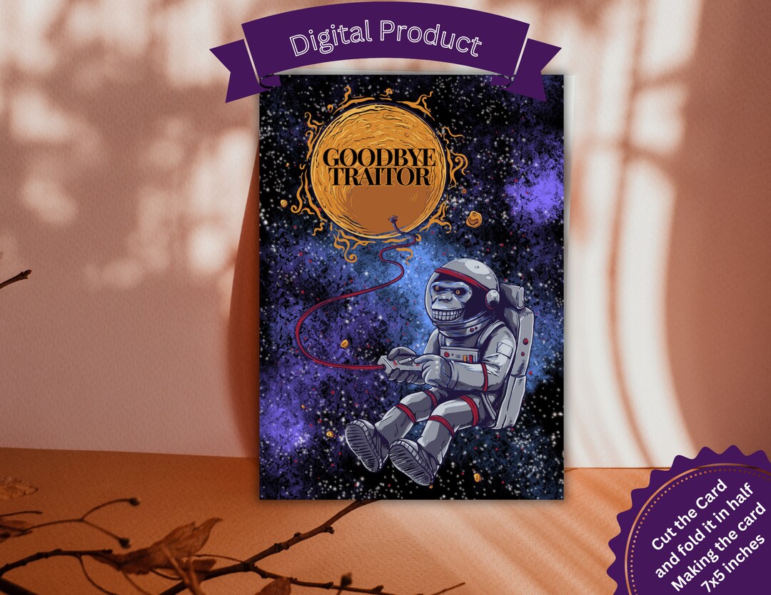 Printable Greeting Card, Goodbye Traitor, Leaving Coworker, Retiring ...