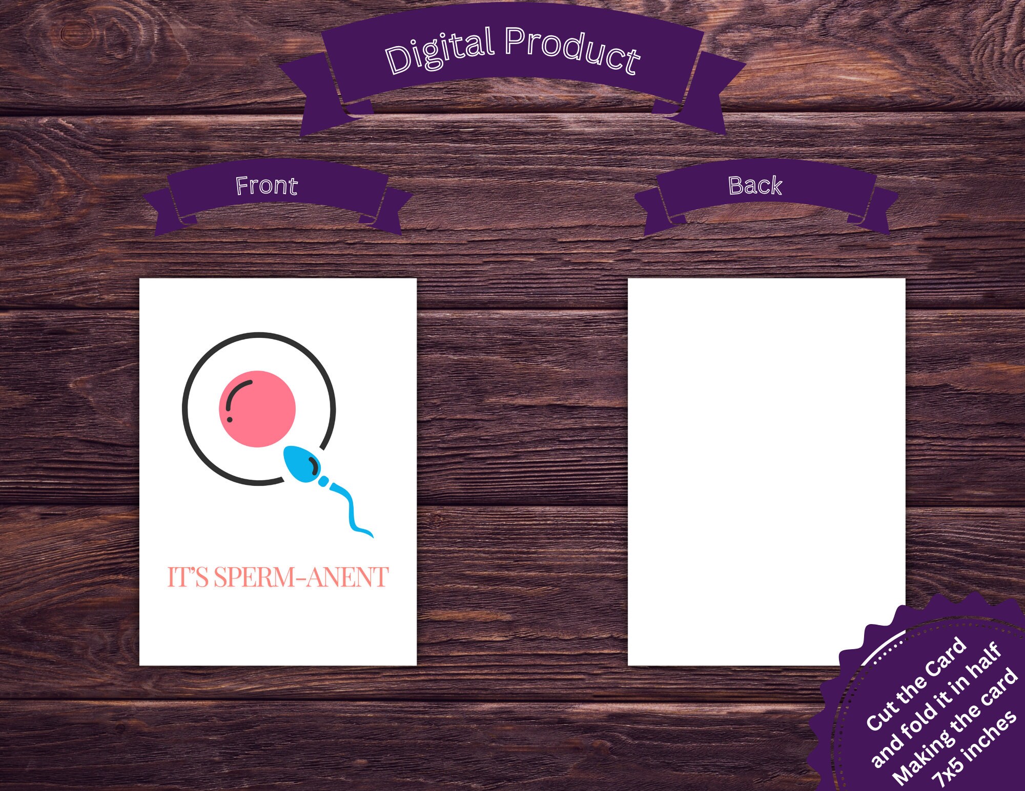 Printable Thank You Card, It's Sperm-anet, Spermanet, Sperm Donor, New Family, New Dad, Card for ...