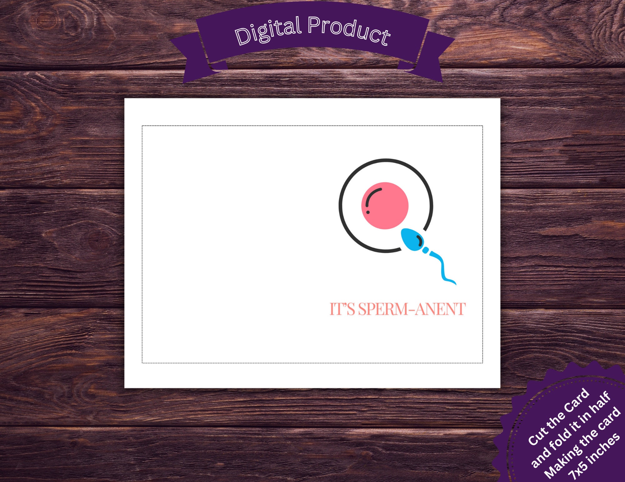 Printable Thank You Card, It's Sperm-anet, Spermanet, Sperm Donor, New Family, New Dad, Card for ...