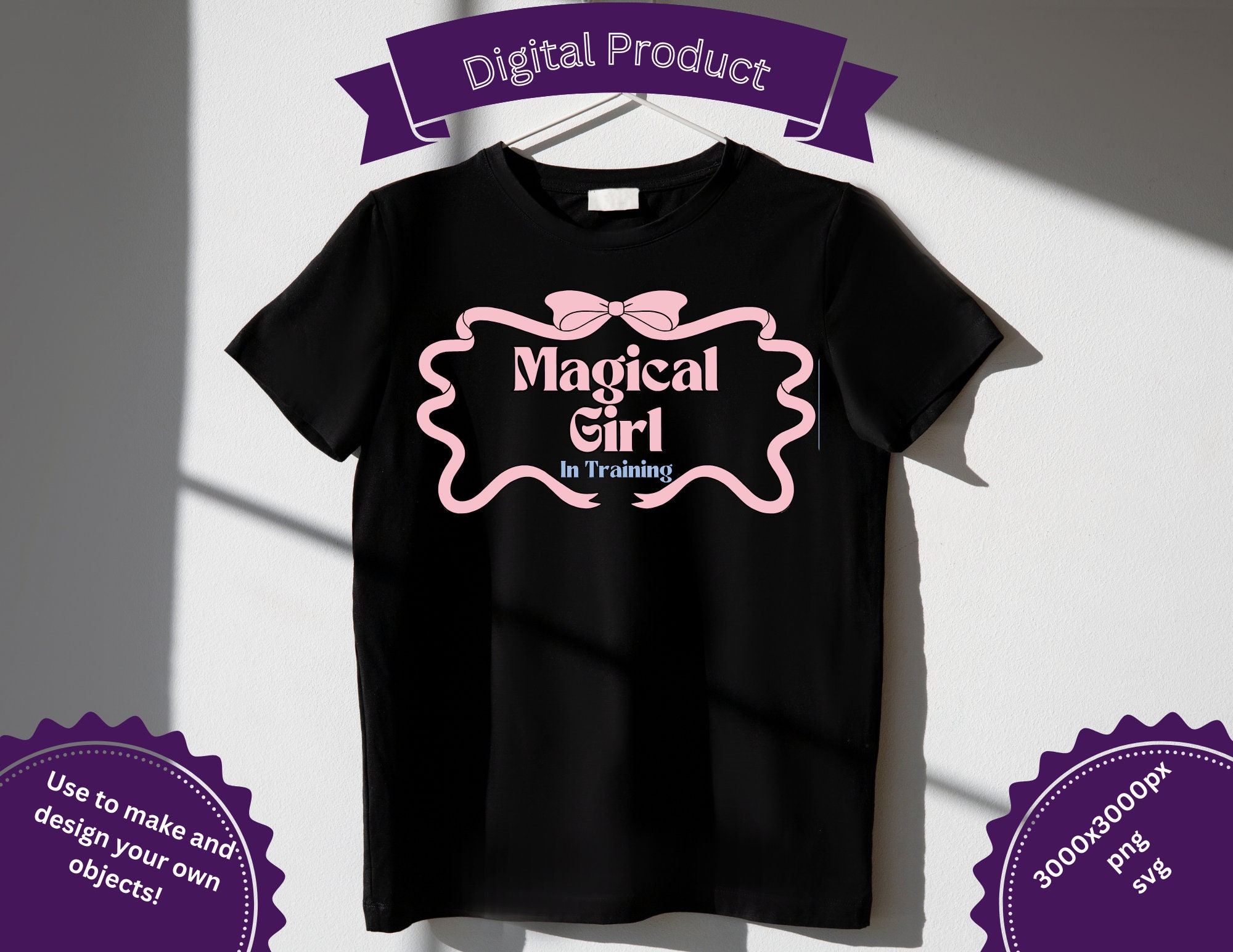 PNG, SVG, 3000x3000 Px, Magical Girl in Training Funny, for POD, Cute ...