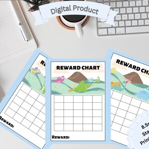 Printable Dinosaur Reward Chart, Printable Dinosaur Kids Behavior Chart ...