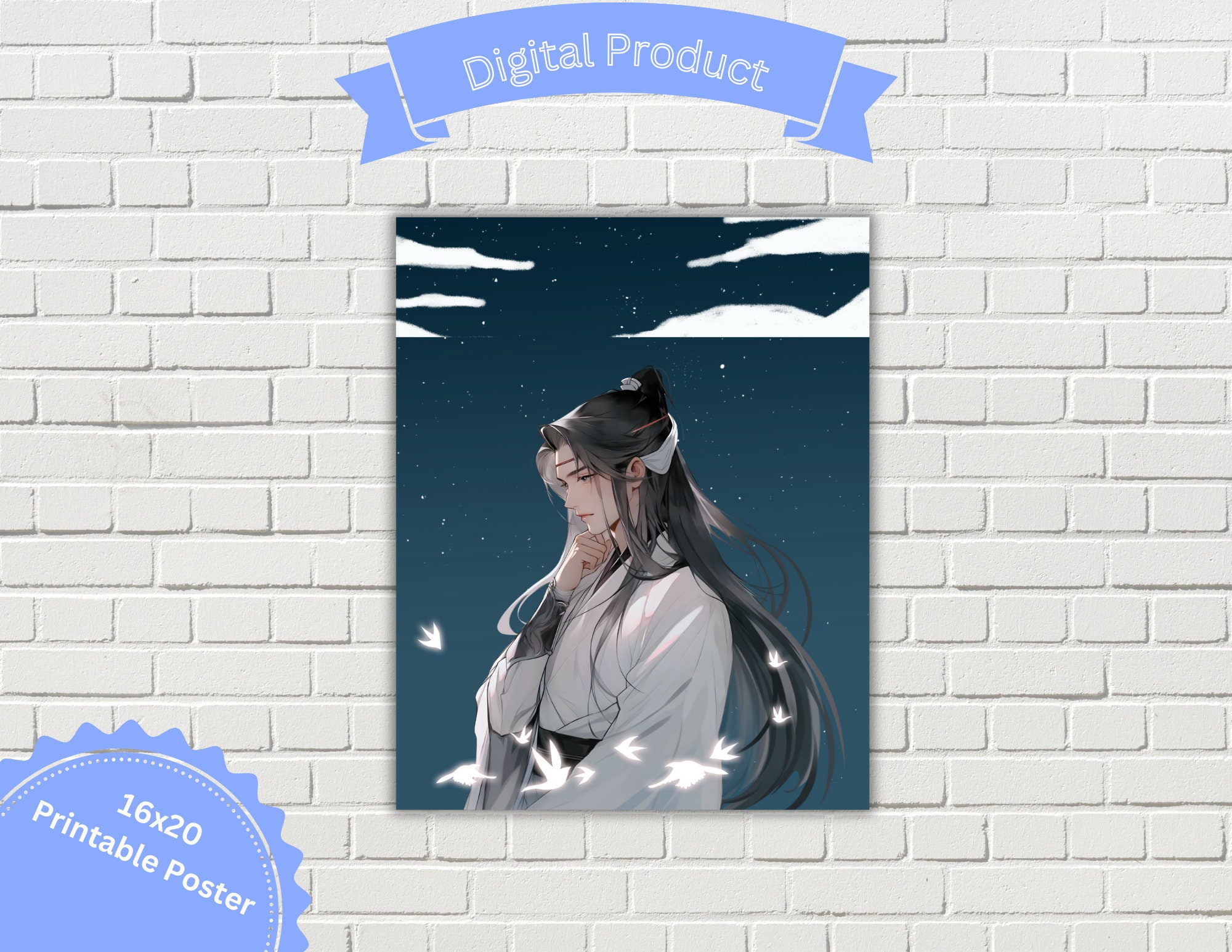 Printable Wall Art, Poster, Anime Hot Man, Pretty Art, 18x24, 16x20, 8 ...