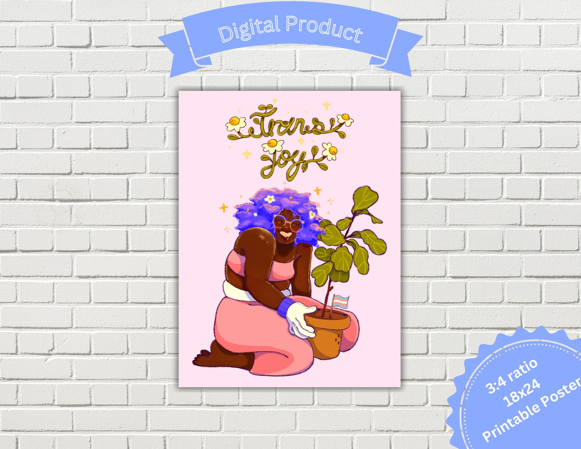 Printable Poster 4 Trans Joy Posters, Trans Art, Trans Wall Art, Trans ...