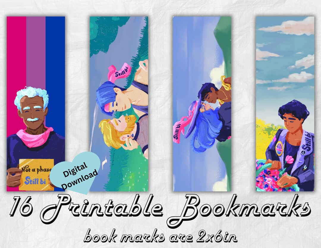 16 Printable Still Bi Bookmarks Bisexual Bookmarks Gift Bookmark Bundle ...