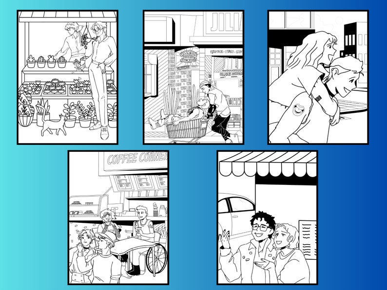 25 Printable Anime Inspired Coloring Pages, Coloring Book, Anime Theme ...