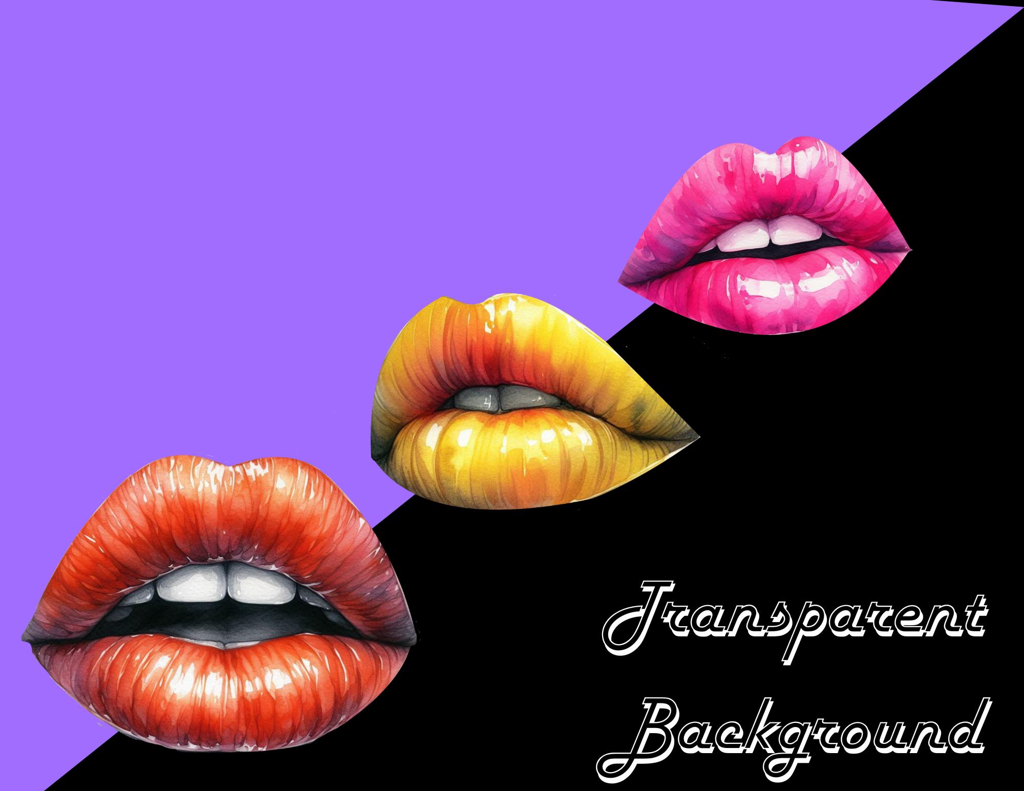 20 Watercolor Lips Clipart Red Lips Kiss PNG, Pink Lips Clip Art ...