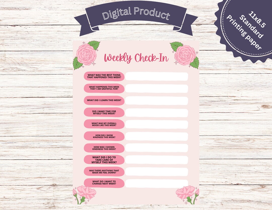 Printable Girly Weekly Check-in, Pink, Girlie, Barbie, Print at Home ...