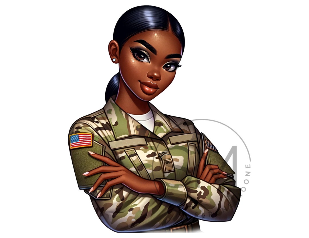 Military Woman Clipart, Fashion Girl Clipart, Veteran Day Clipart ...