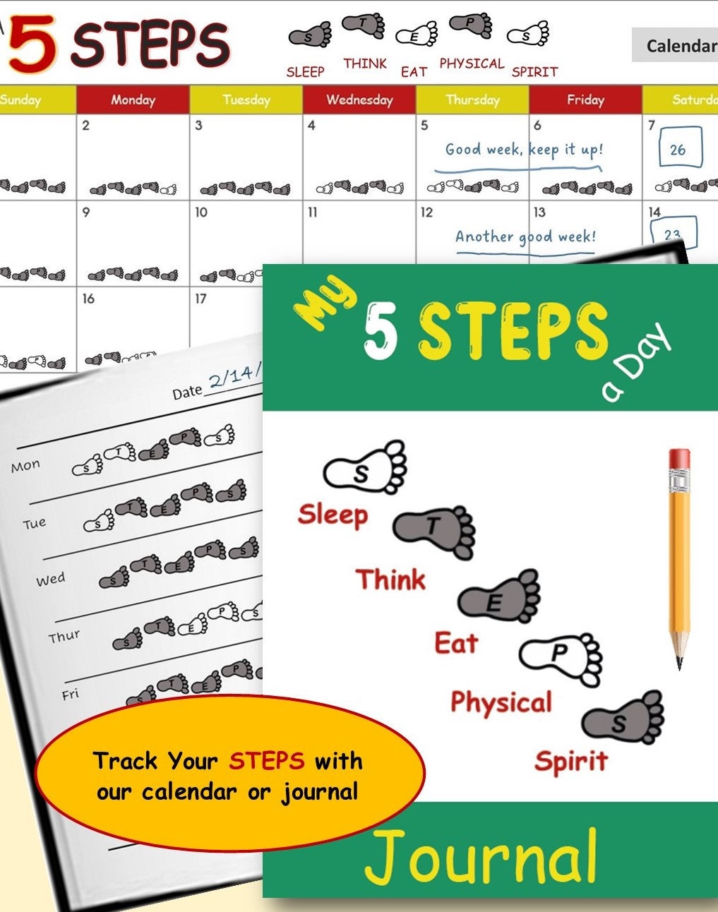 My 5 STEPS Accountability Calendar Printable - Etsy