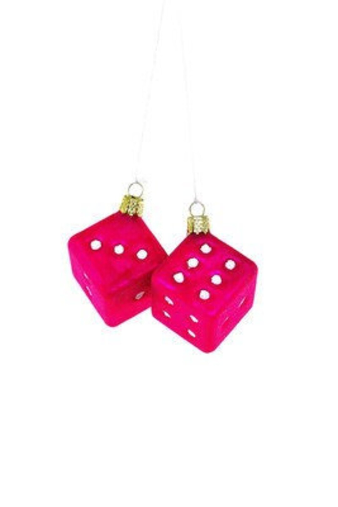 Fuzzy Pink Dice Ornament, Cody Foster and Co - Etsy