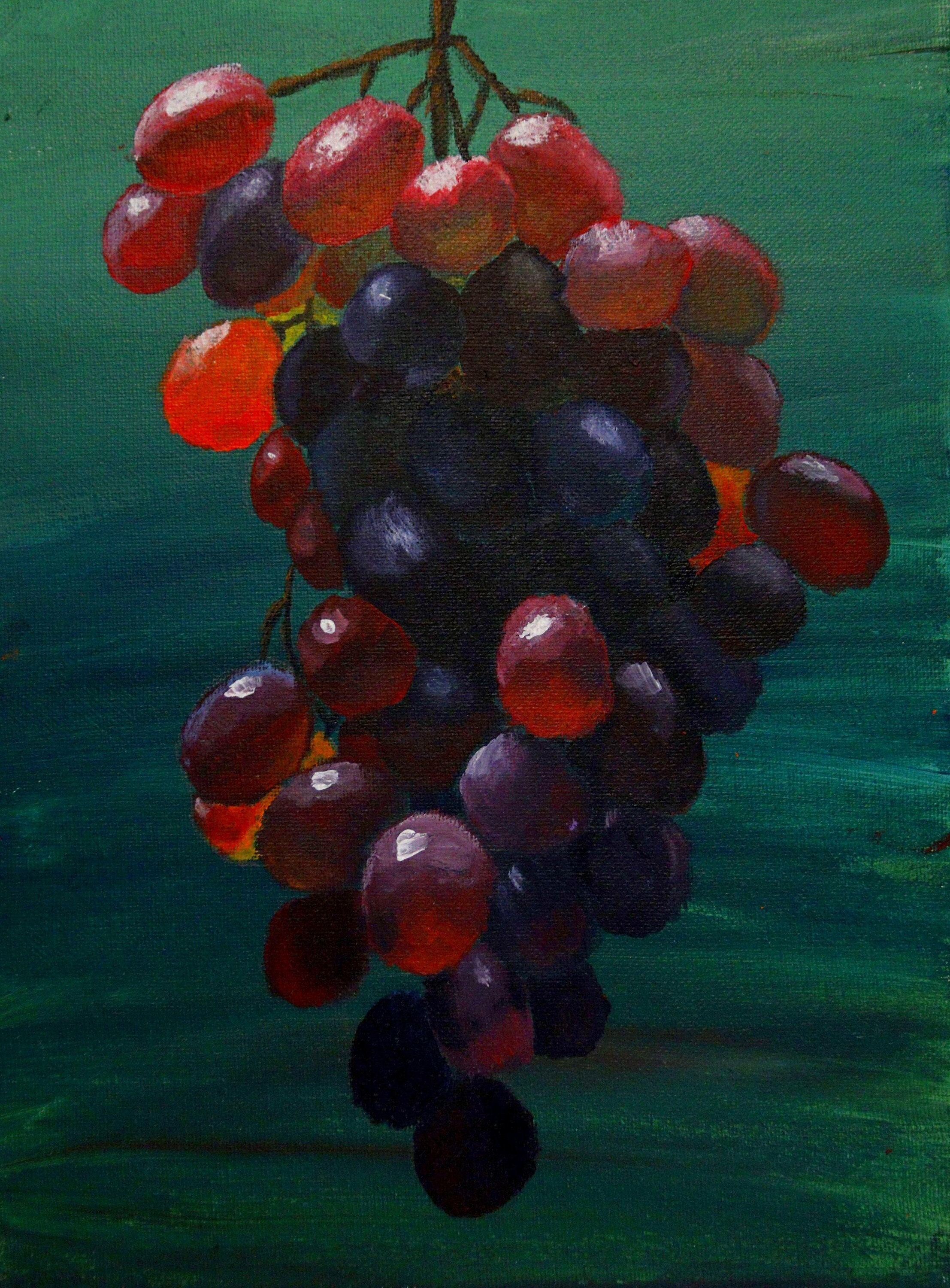 Wine Grapes Original Acrylic Painting - Etsy