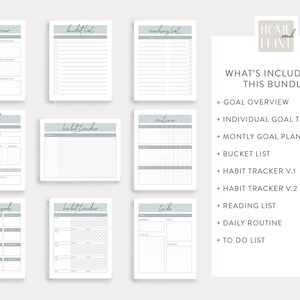 Organization Printables | Goal and Habit Tracker | Life Organizer PDF ...