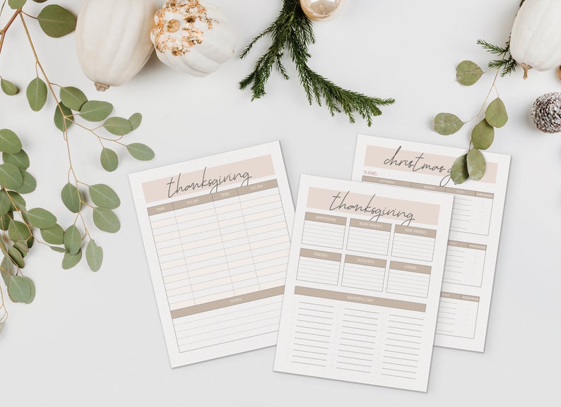 Event Organization Printables, Party Planner, Birthday List, Holiday ...