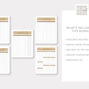 Meal Planning and Pantry Printable Bundle | Recipes to Try | Favorite ...