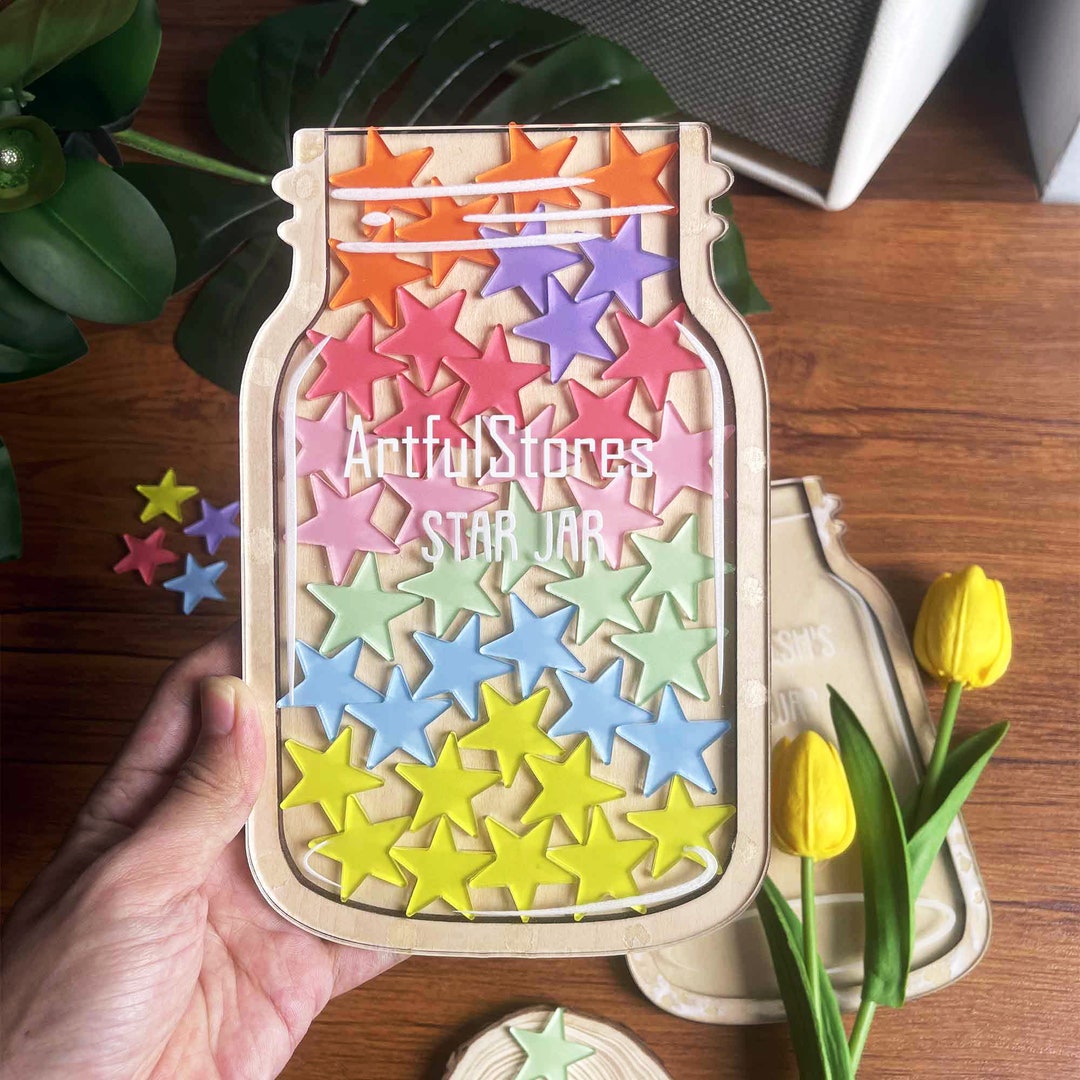 Personalized Reward Jar, Star Reward Jars, Smiley Jars, Teacher Gift ...