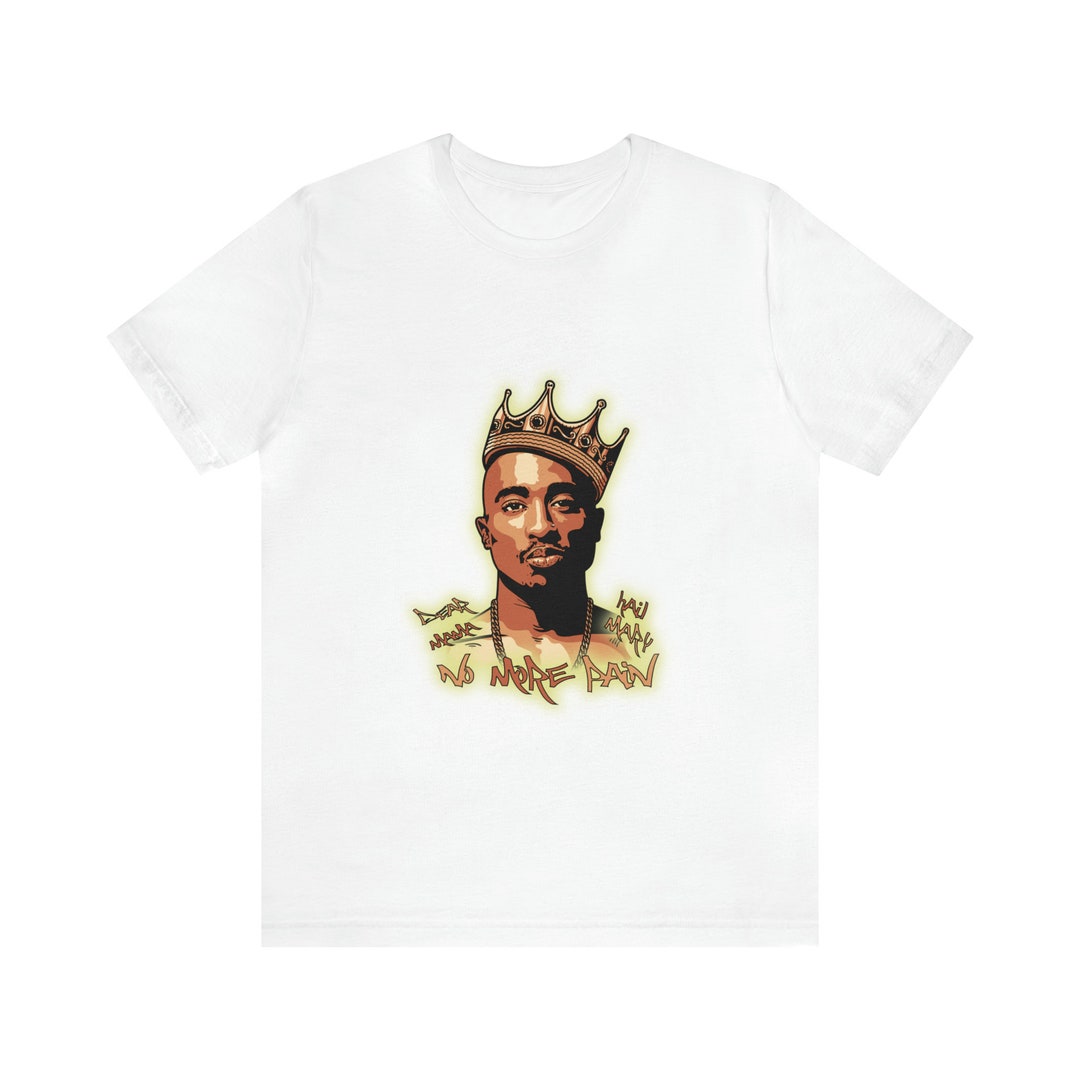 King Tupac 2pac Shakur T-shirt, Iconic Design, Rap Legend Tribute ...