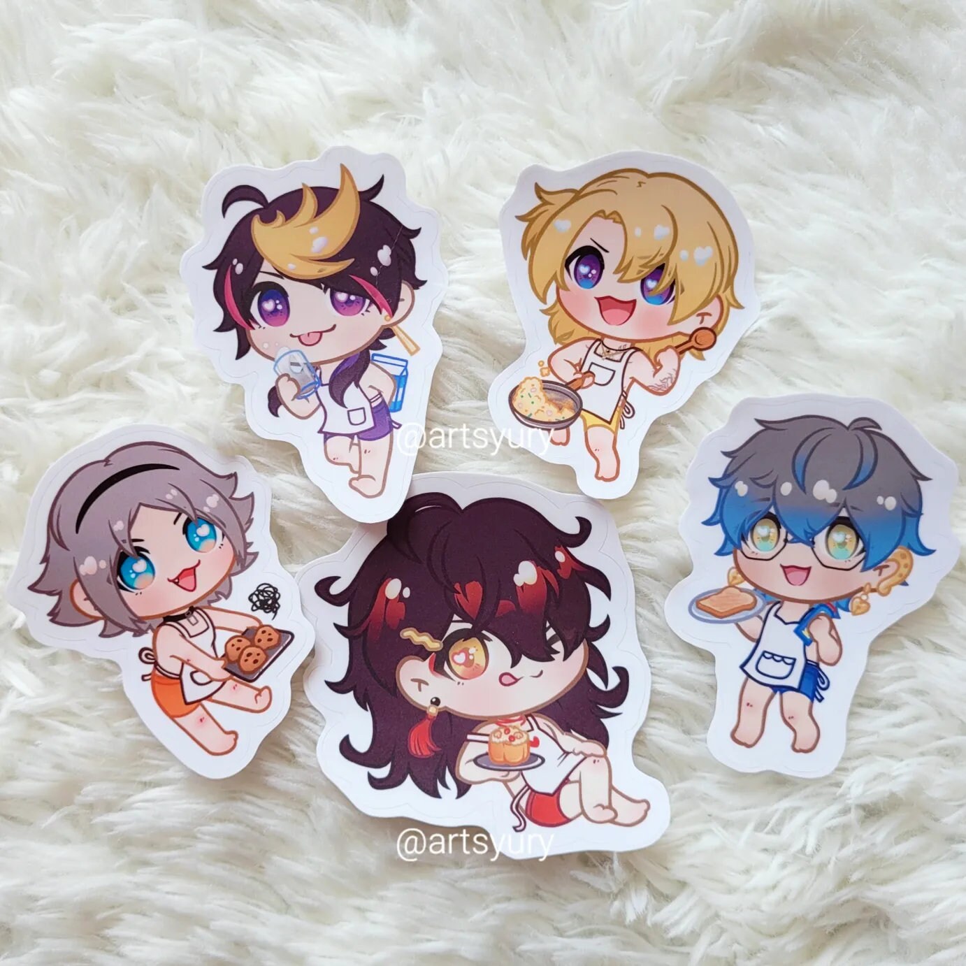 Nijisanji EN Luxiem Sticker Set | "did You Eat Yet" Underwear With ...