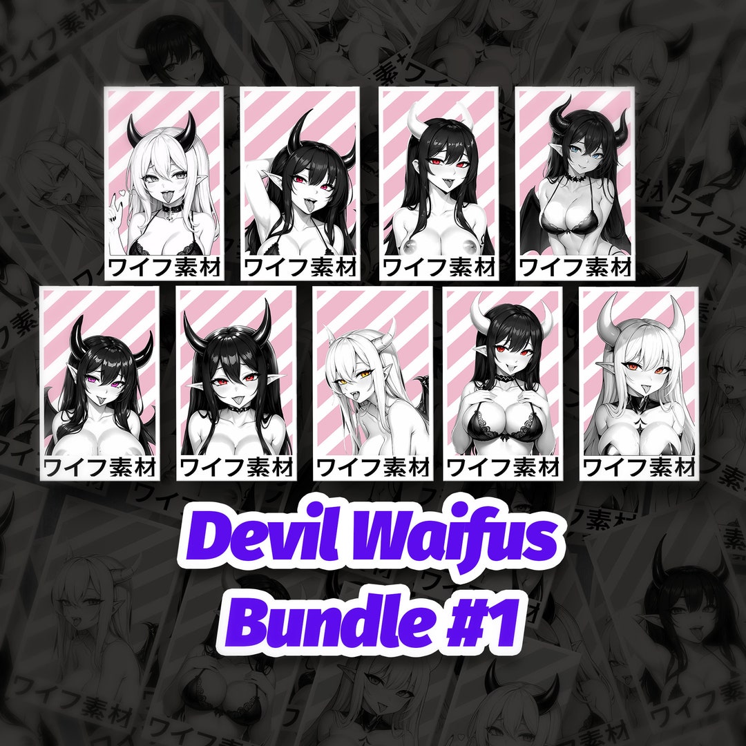 Spice up Your Collection With Waifu Devil Sticker Bundle 1 Unique Anime ...