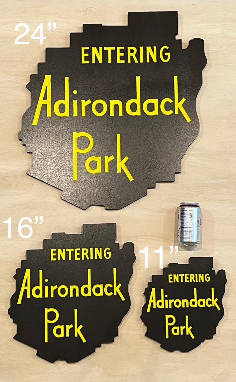 16 Inch Entering Adirondack Park Sign - Etsy