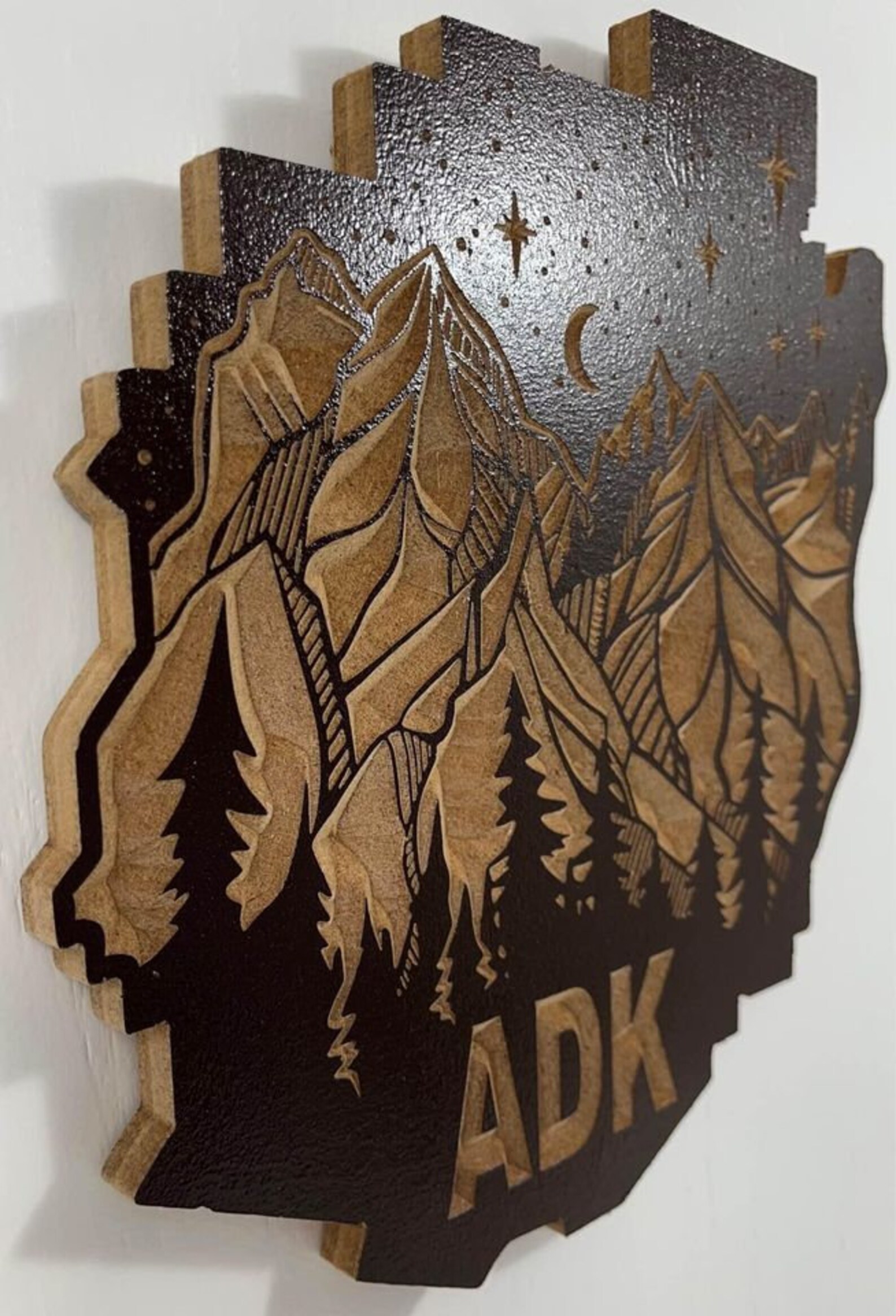 Adirondack Park Outline With Scenic Carving - Etsy