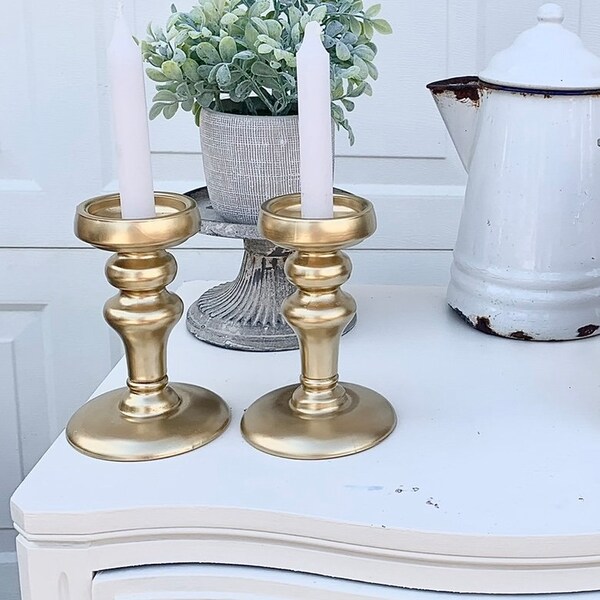 Gold Candlesticks - Etsy