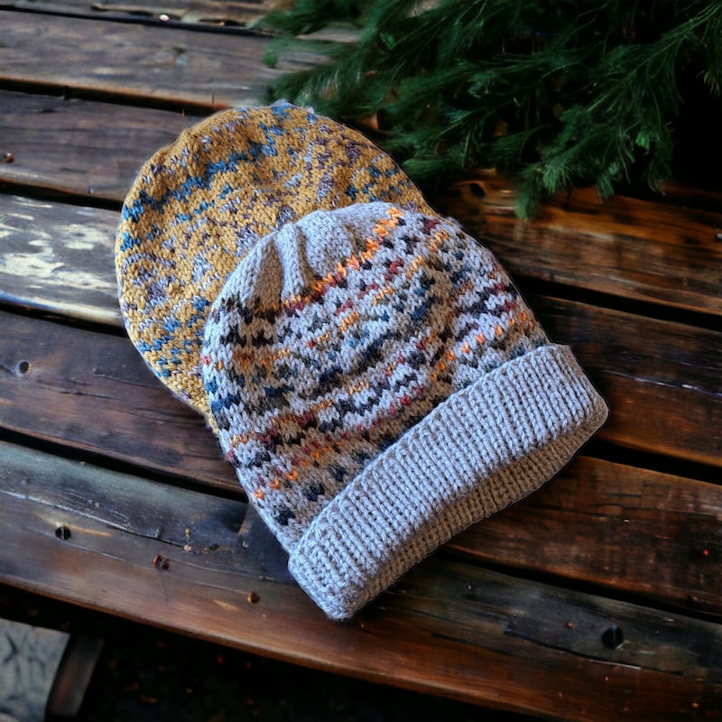 Fair Isle Beanie Hat - Etsy