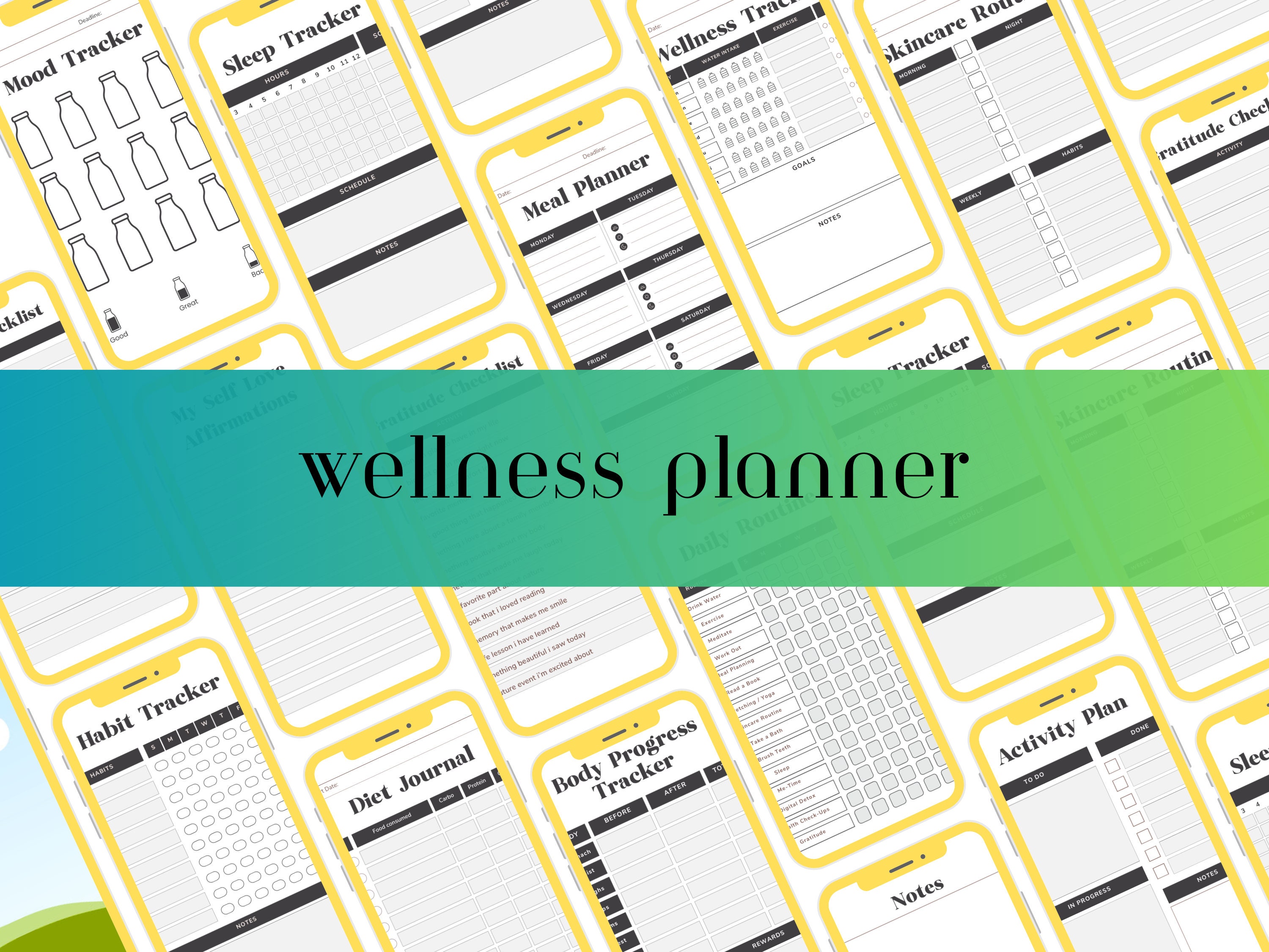 Editable Wellness Planner Templates Printable Canva Planner Self Love ...