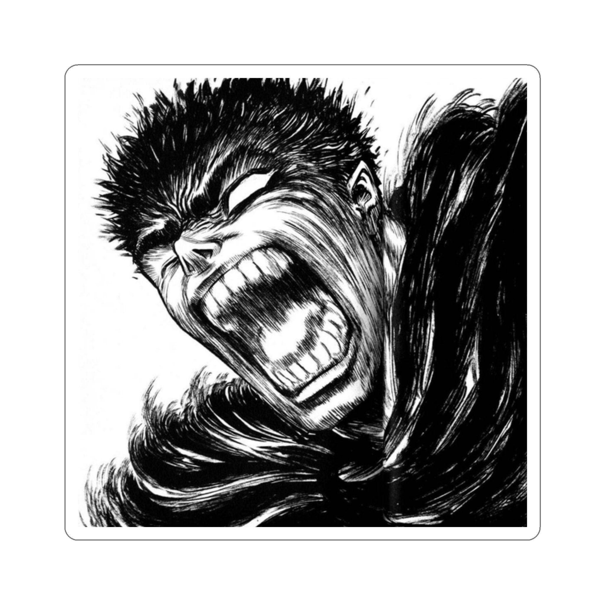 Berserk Yelling Sticker - Etsy