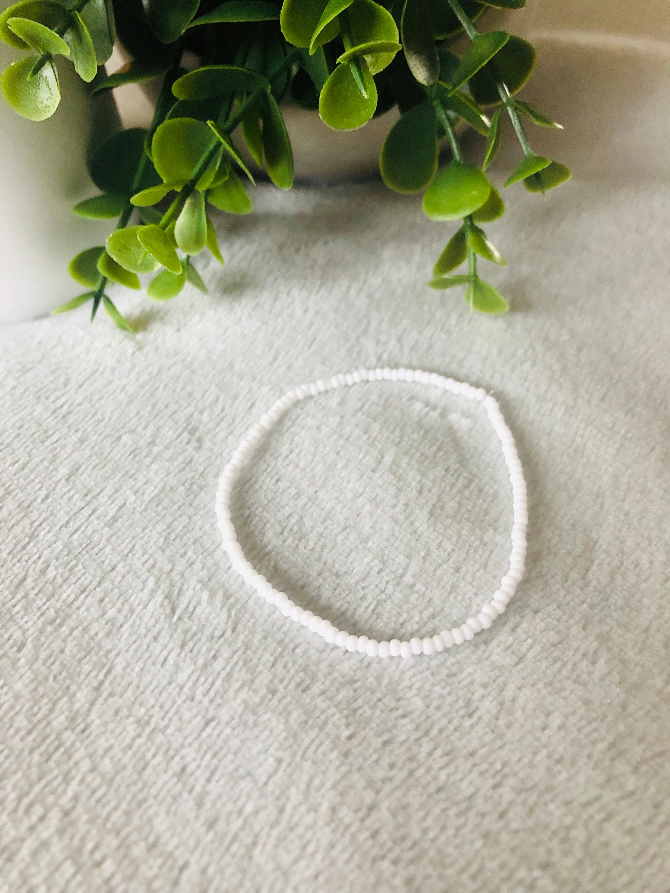 Simple White Seed Bead Bracelet | Neutral Beaded Accessory | Gift for ...