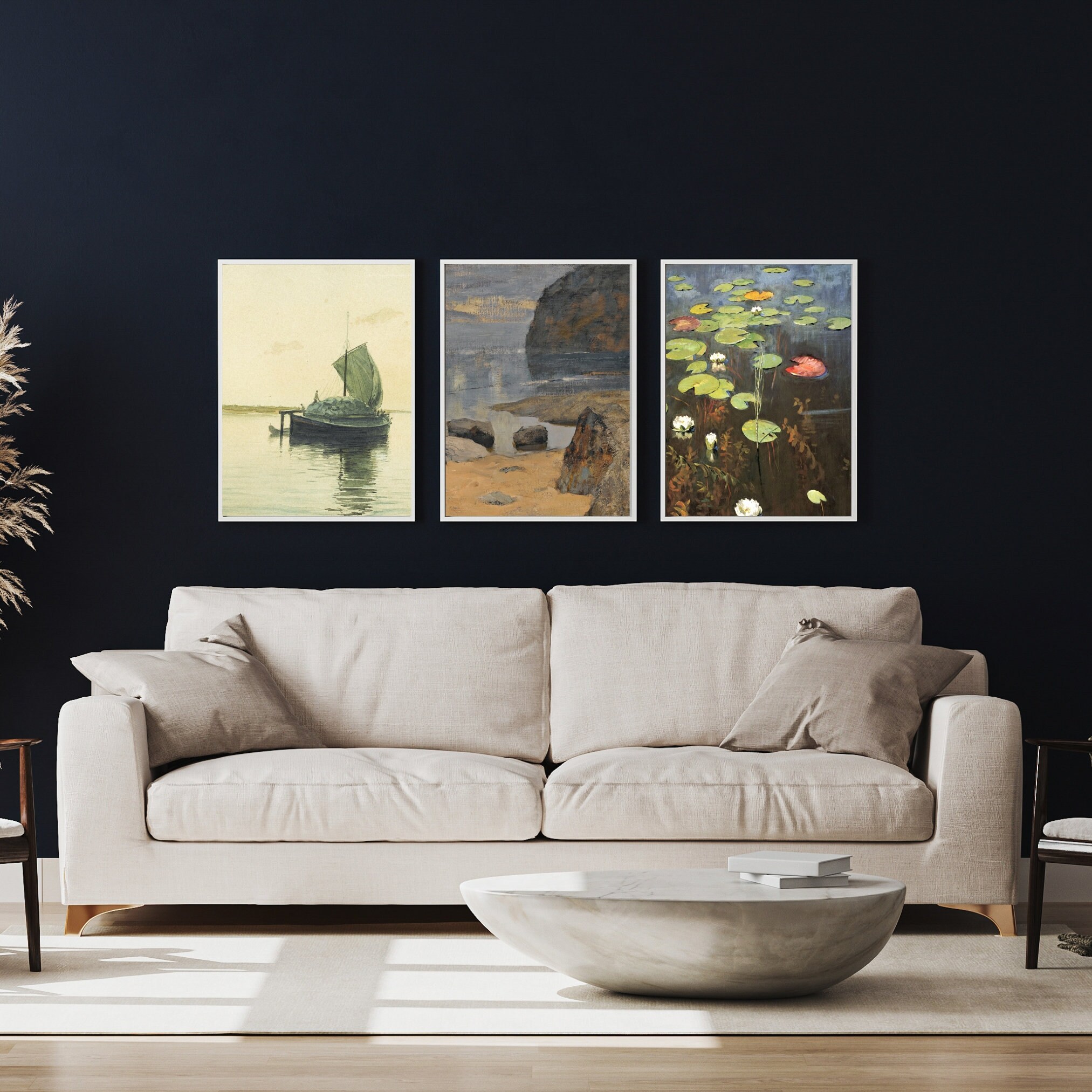Meadow, Sunset & Forest Art Print Bundle | Vintage Bundle Art | Moody ...