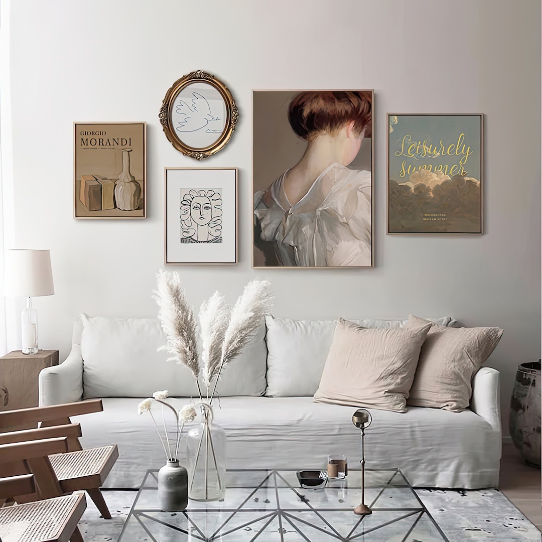 Set of 5 | Eclectic Gallery Set | Vintage Women Print | Kitchen Wall ...