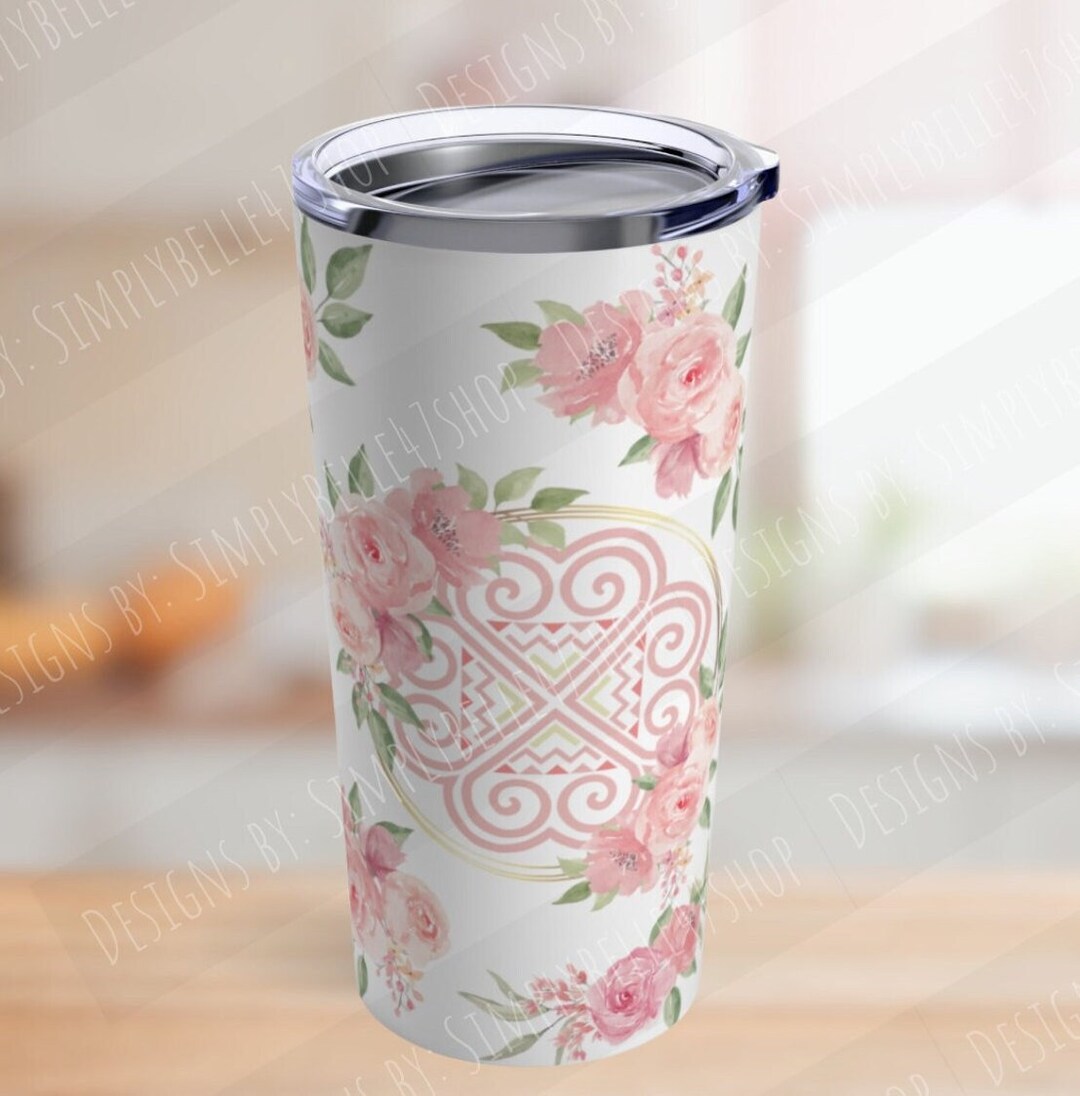Hmong Watercolor Floral Tumbler Design, Coffee Tea Lover Hmong Gift for ...