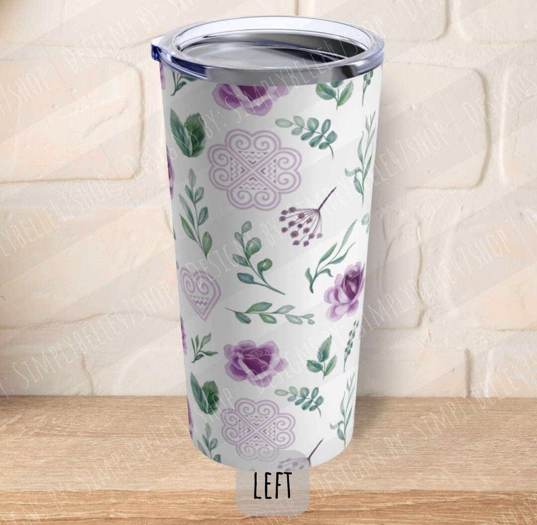 Hmong Purple Rose Watercolor Floral Tumbler - Etsy