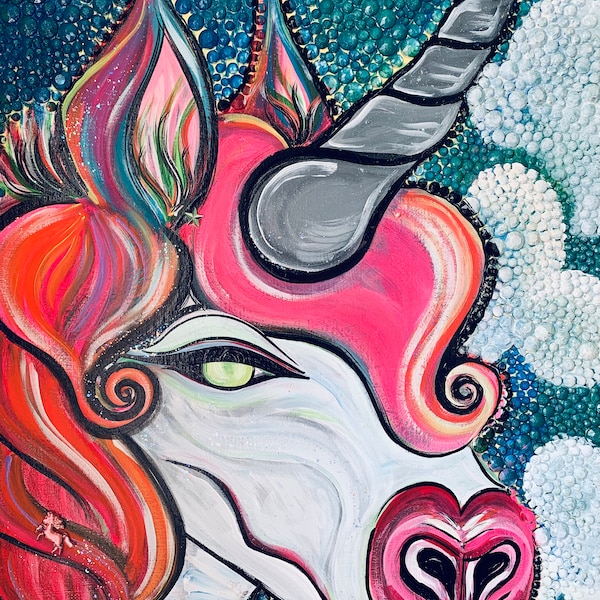Unicorn Painting - Etsy