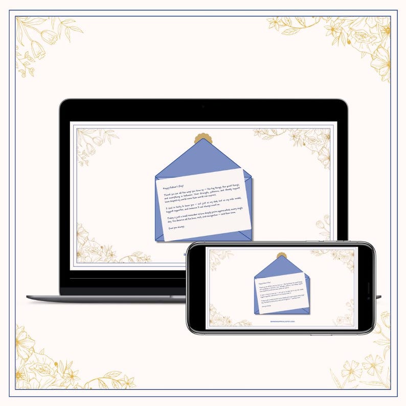 Animated Father's Day Card – Editable Canva Template | Digital Video ...