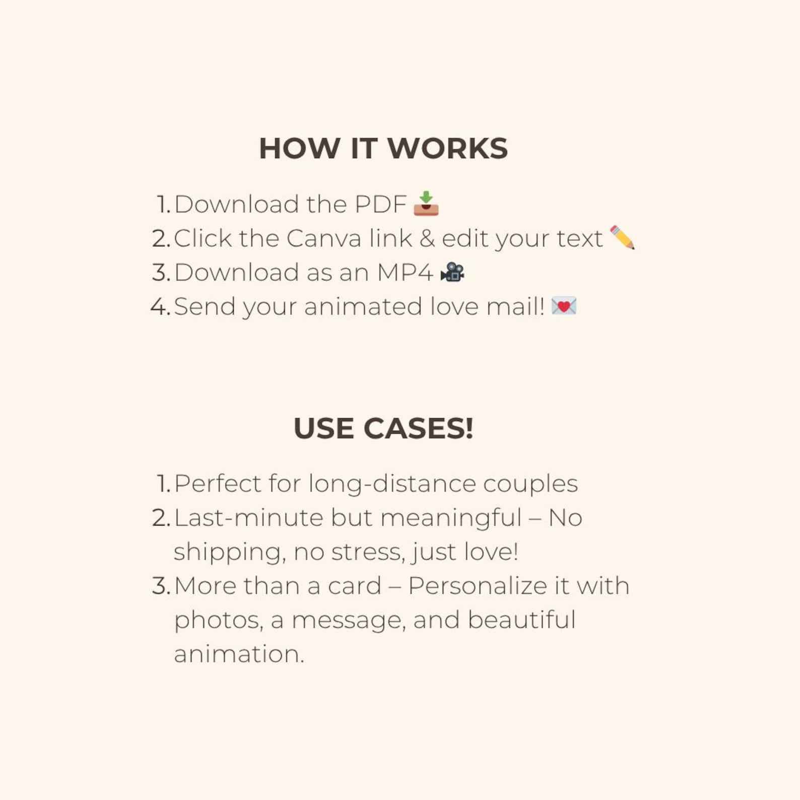 Animated Love Mail – Editable Canva Template | Digital Greeting for ...