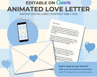 Animated Love Letter (mobile Version) – Editable Canva Template ...