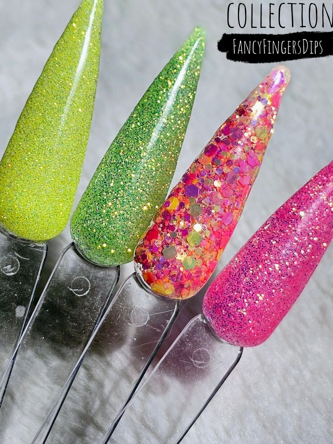 Tropic Splash Collection- Glitter Acrylic Dip Powder - Etsy