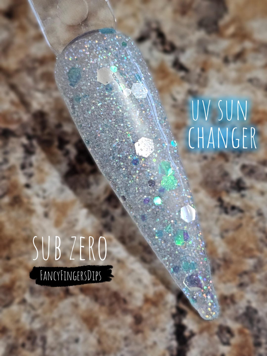 Sub Zero- UV Sun Changer White to Blue Acrylic Dip Powder - Etsy