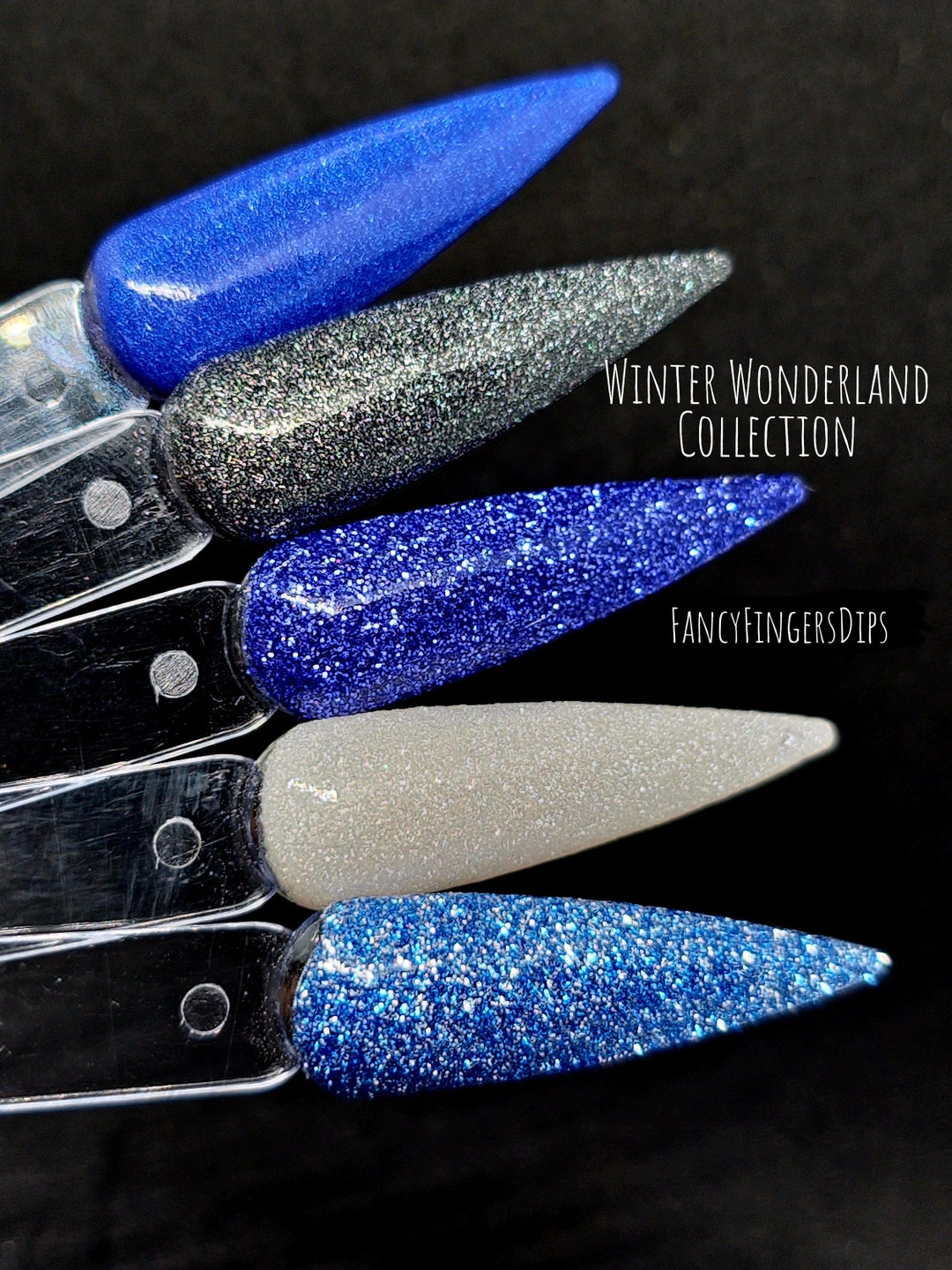 Winter Wonderland Collection Glitter Shimmer Acrylic Dip Powder - Etsy