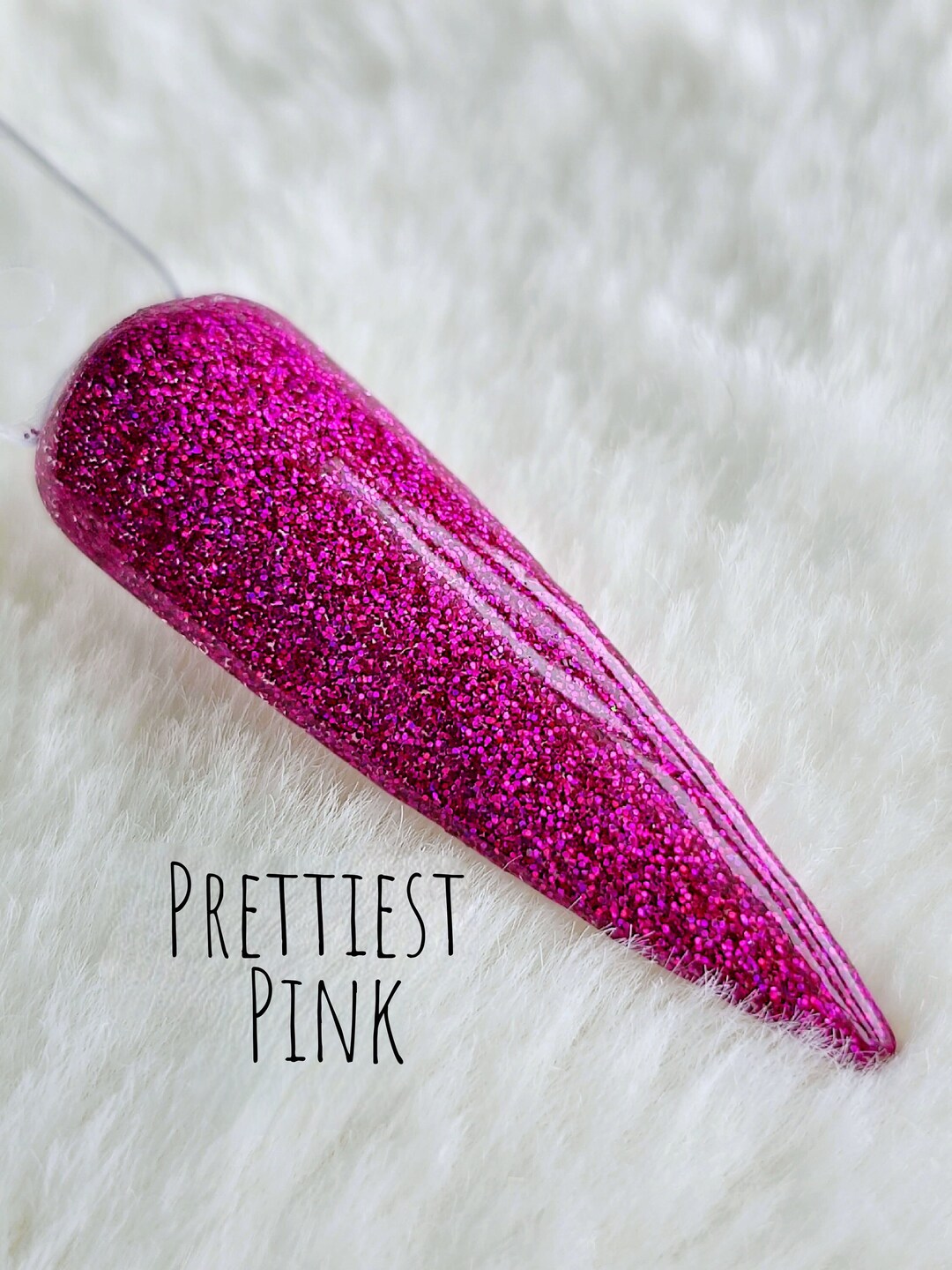 Prettiest Pink- Glitter Acrylic Dip Powder - Etsy