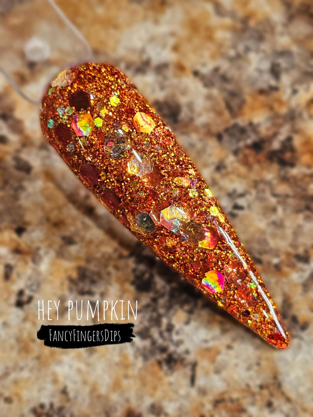 Hey Pumpkin- Holographic Glitter Acrylic Dip Powder - Etsy