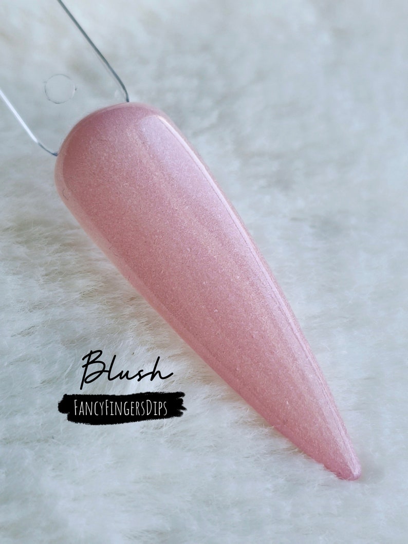 Blush Shimmer Acrylic Dip Powder - Etsy